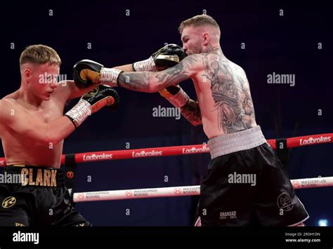 Ryan Clark Left In Action Against Dale Arrowsmith In Their Super Welterweight Bout At