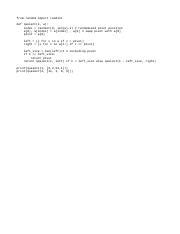 Qselect Py From Random Import Randint Def Qselect K A Index