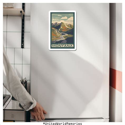 Montana Travel Poster Beartooth Pass Poster Montana Vintage Poster