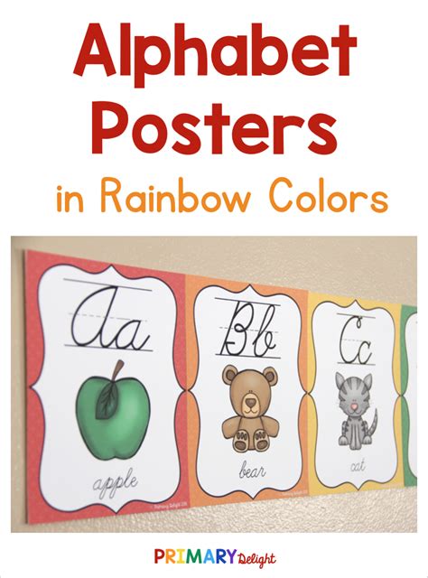 Bright And Colorful Cursive Alphabet Posters Are The Perfect Classroom