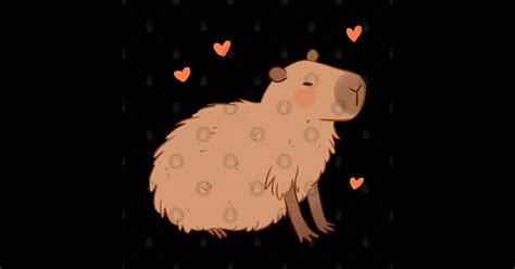 Cute Capybara Illustration Capybara Sticker Teepublic