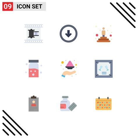 Stock Vector Icon Pack Of 9 Line Signs And Symbols For Medical Health