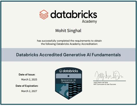 Databricks Generativeai Ai Datascience Learningjourney Techinnovation Aiforgood Mohit