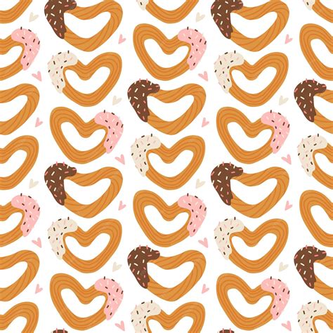 Premium Vector Romantic Seamless Pattern Background With Cute Heart