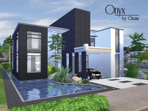 A Modern Home Done In Black And White It Offers An Open Floor Plan