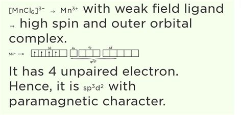 Why Is The Last Orbital Of Manganese Not Used While Deriving The Vbt Hybridization Of The