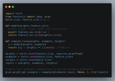 PyTorch On Twitter You Can Compose Vmap And Functorchs Grad Transform Https T Co