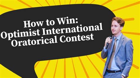 Authentalk By Iain Lampert On Linkedin How To Win Optimist Club International Oratorical Contest