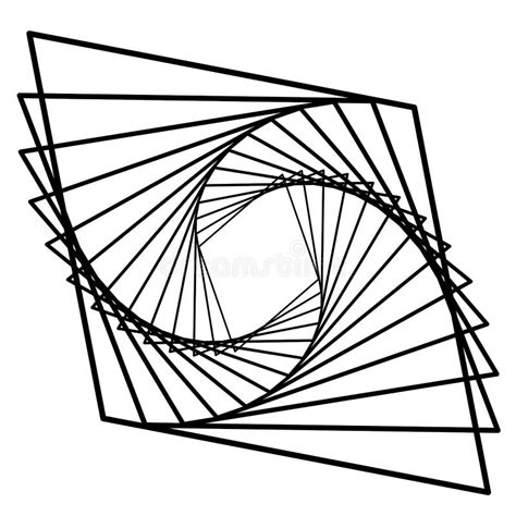 Geometric Radial Element Abstract Concentric Radial Geometric Stock