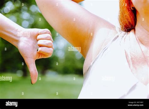 Sweaty Armpit Woman With Wet Spot On Clothes Stock Photo Alamy