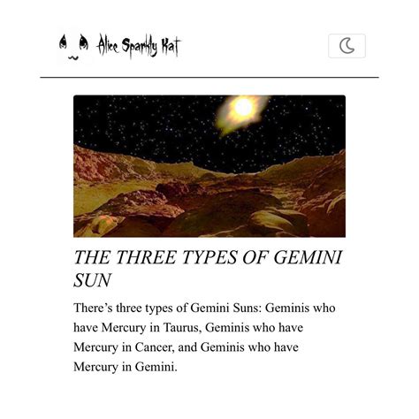 The Three Types Of Gemini Alice Sparkly Kat Astrology