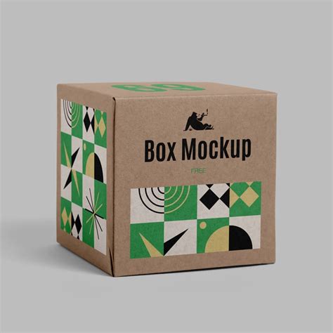 Free Paper Square Box Mockup Psd