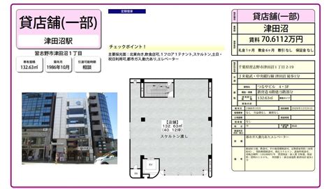 習志野市津田沼1 2 19津田沼駅つるやビルの賃貸事務所・貸事務所・貸店舗の詳細｜テナントbiz 60655