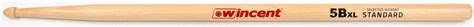 Wincent BXL Xtra Large Hickory Drum Stick Length Hickory Wood Unique Wax Protection
