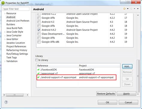 Eclipse Having Problems With Android Sdk Support Libraries Stack
