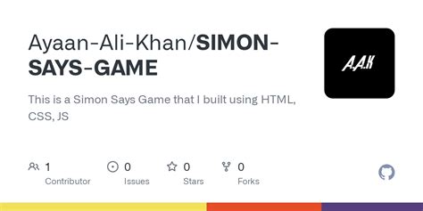Github Ayaan Ali Khansimon Says Game This Is A Simon Says Game That I Built Using Html Css Js