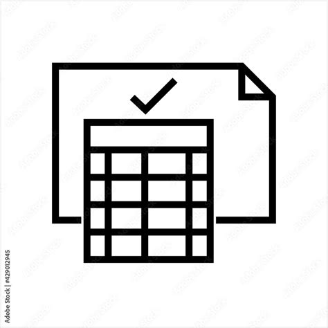 Spreadsheet Icon Computer File Format Of Data Stored In Tabular Form