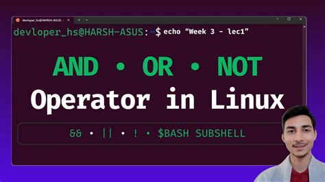 Command Combinations In Linux And Or Not Subshells And Pipes Explained Week 3 Youtube