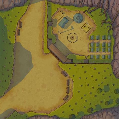 Battlemap 30x30 3500x3500px Fort Construction Oc Art
