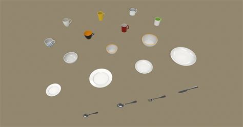 Tableware 3d Interior Unity Asset Store
