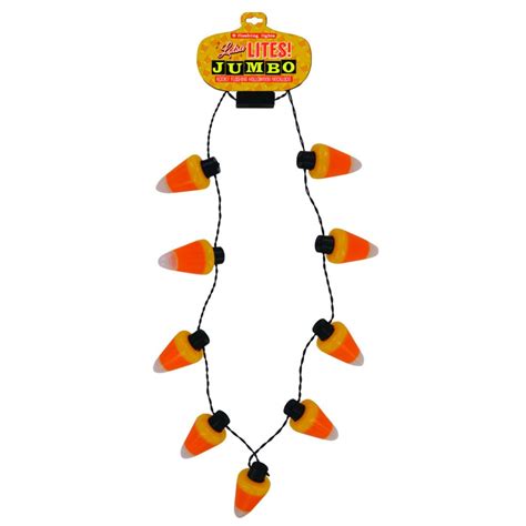Lotsa Lites Jumbo Flashing Candy Corn Halloween Necklace Retrofestiveca
