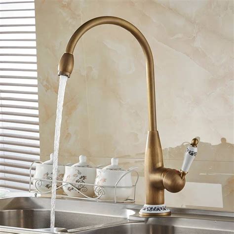 Luxe Robinets De Cuisine Antique Bronze Robinet Pour Mitigeur De