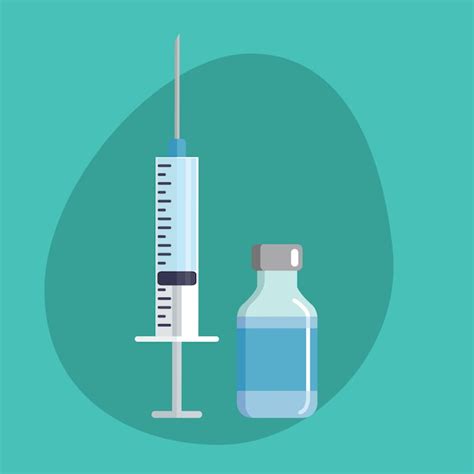 Vaccinatieconcept Ampul En Spuit Met Medicament Gezondheidszorg