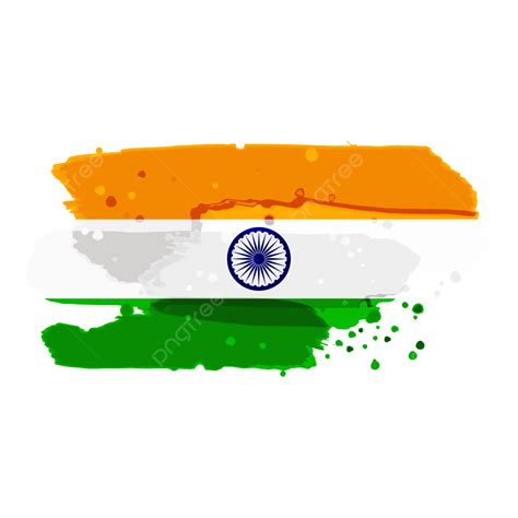 Grunge Texture Brush Png Image India Flag With Grunge Brush Watercolor