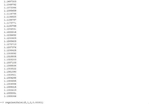 Perhitungan Metode Regulasi Falsi Metode Iterasi Titik Tetap Metode New Rapshon Dan Metode