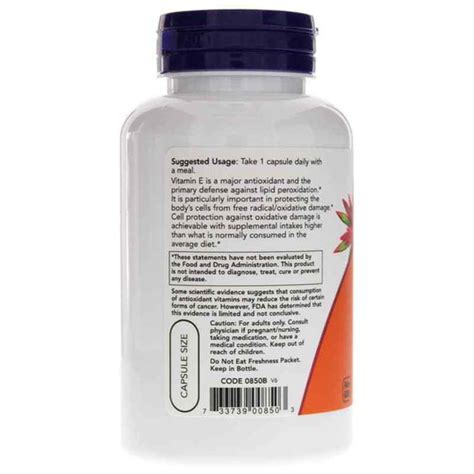 Dry E 400 Vegetarian Now Foods