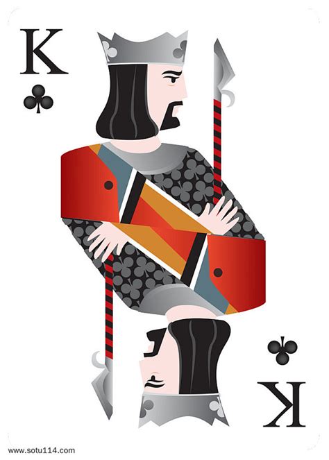 梅花k扑克牌卡片