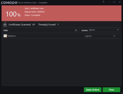 Run A Certificate Scan Virus Scan Scan Certificate Comodo Cloud