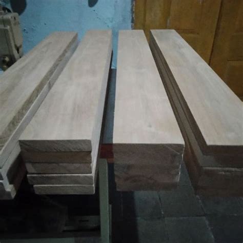 Jual Papan Kayu Jati Asli 60x10x2 Cm Serut Amplas Halus Bahan Furniture Kerajinan Kayu Lantai