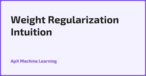 Weight Regularization Intuition