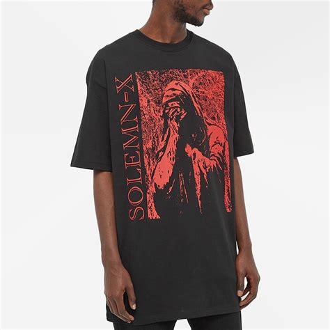 Raf Simons Mens Oversized Solemn X T Shirt In Black Raf Simons