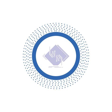Board Chip Circuit Network Electronic Glyph Icon Vector Isolated