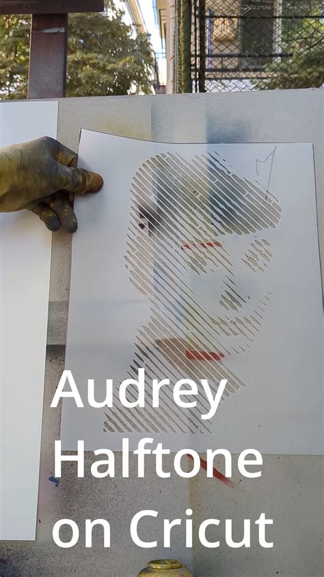 Audrey Hepburn Custom Image To Halftone Stencil Cuts In ~12 Minutes