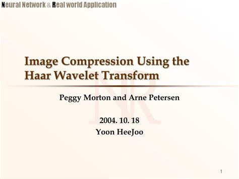 Ppt Image Compression Using Haar Wavelet Transform Powerpoint