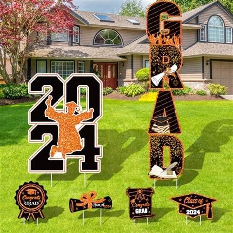 10 Pcs Graduation Yard Sign Decorations Personalized