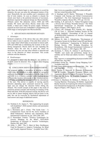 GPS And GSM Based Steered Navigation And Location Tracking Device For Visionless PDF