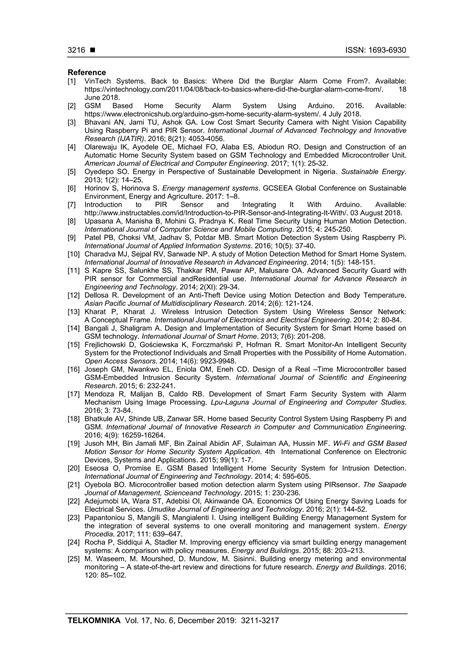 Design And Realization Of Motion Detector System For House Security Pdf Home Security Home