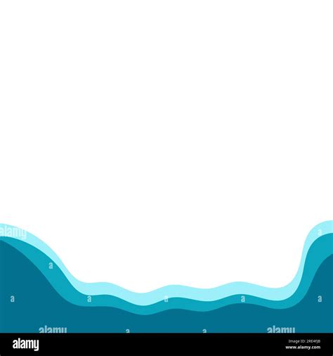 Corner Frame Water Design Elements Isolate Waves Frame Vector Stock Vector Image And Art Alamy