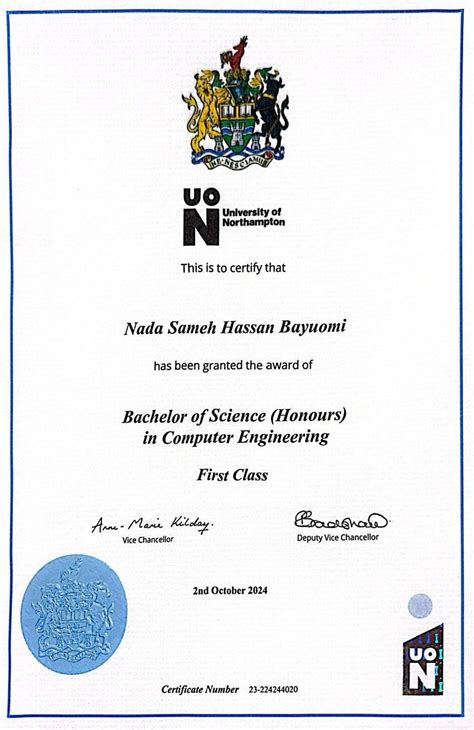 Nada Sameh Bayoumi On Linkedin I Am Honored To Have Earned My Bachelor