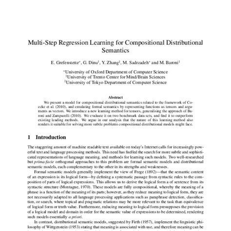 Multi Step Regression Learning For Compositional Distributional