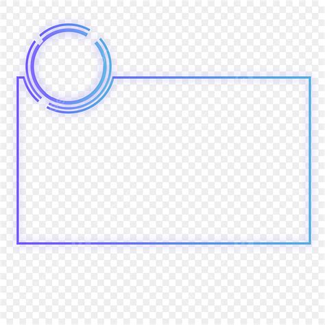Blue Violet Gradient Border Technological Border Simple Combination Border Geometric Technology