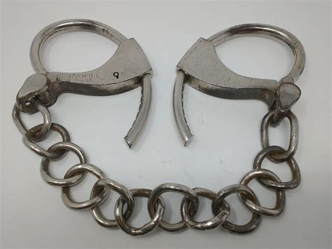 Antique 1905 Usmc Marine Corps Navy Tower Leg Irons Shackles Handcuffs