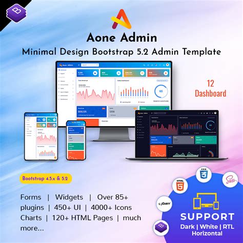 Aone Bootstrap Admin Template Web Apps UI Kit