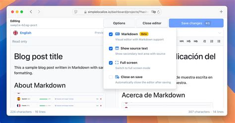 Text Editor Simplelocalize