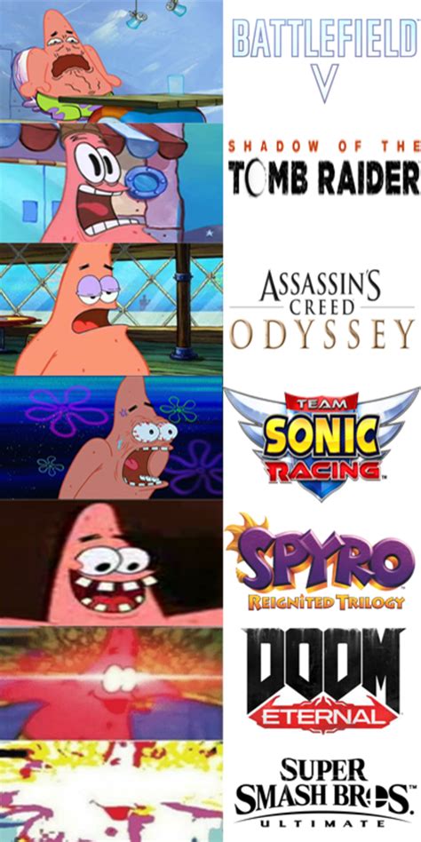 Patrick Reacting To 2018 19 Games Spongebob Squarepants Know Your
