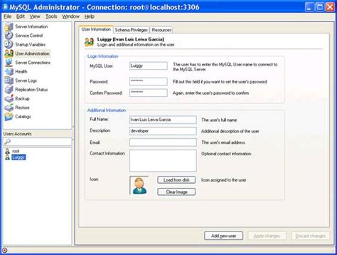 Conexión en Red Local MySQL con C página